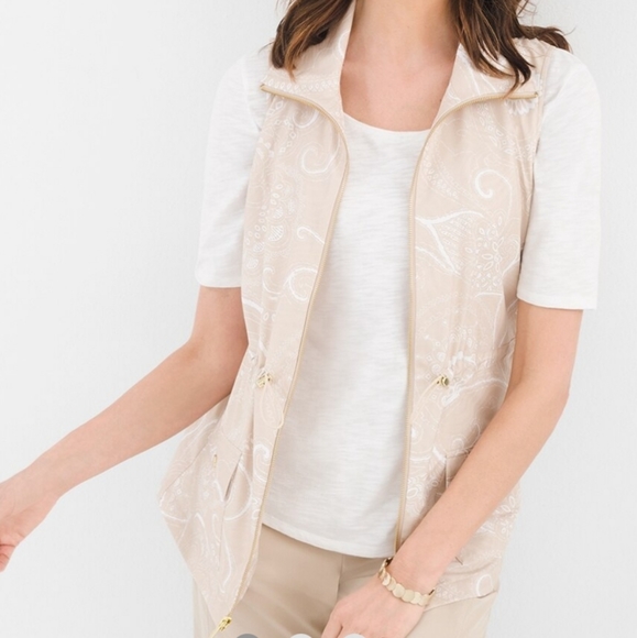 Chico's | Jackets & Coats | Chicos Zenergy Neema Utility Vest Desert ...